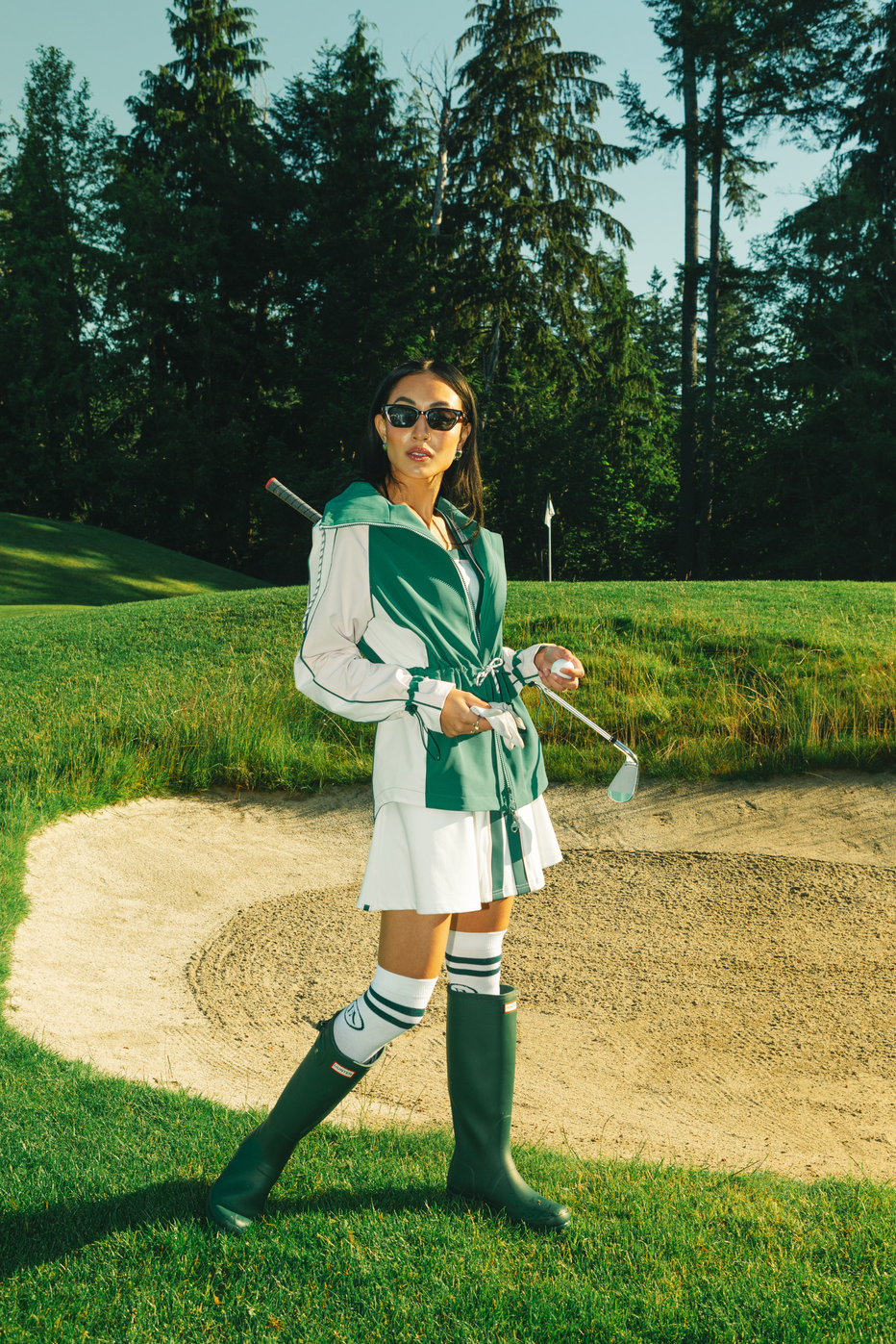 Elle Rain Jacket - Green – foreall.com
