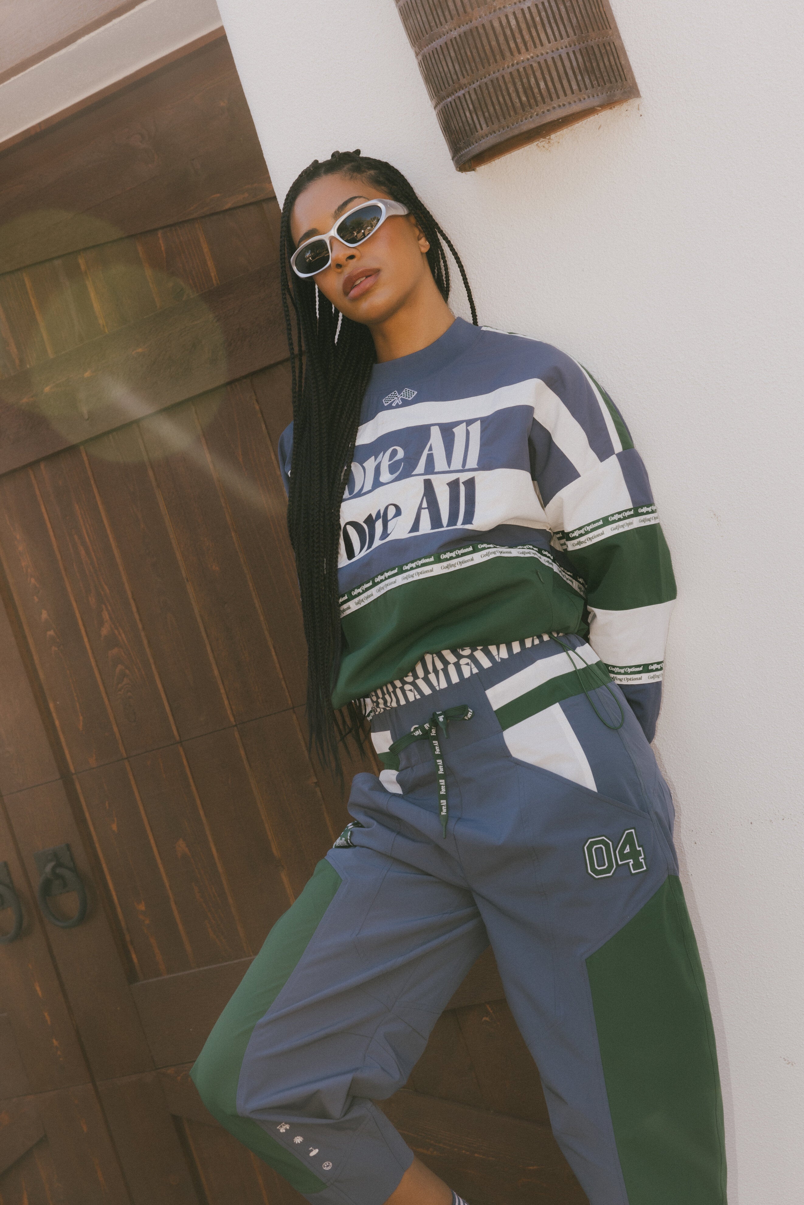 Danica Racing Shirt - Indigo/Green – foreall.com