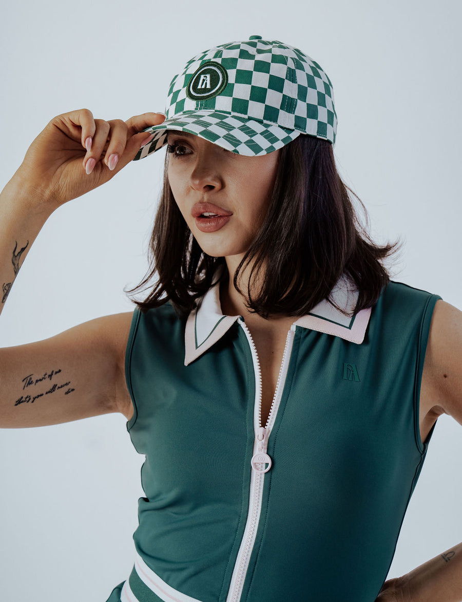 Cass Hat - Green Checkered – foreall.com