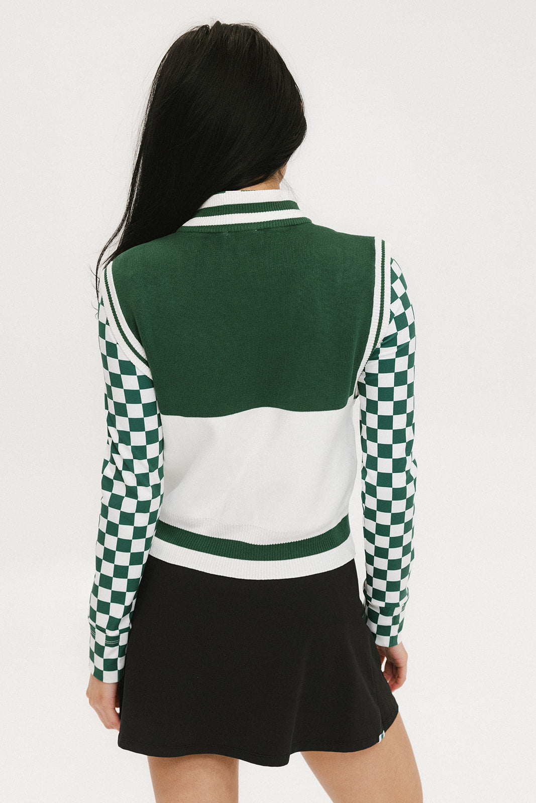 Fore Sleeveless Sweater - Green/White – foreall.com