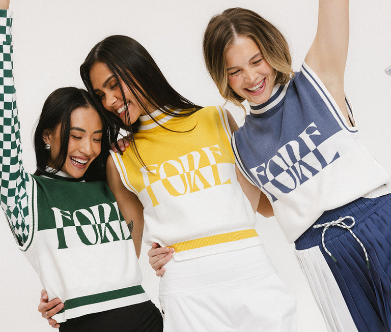 Fore Sleeveless Sweater - Mustard/Whitea – foreall.com