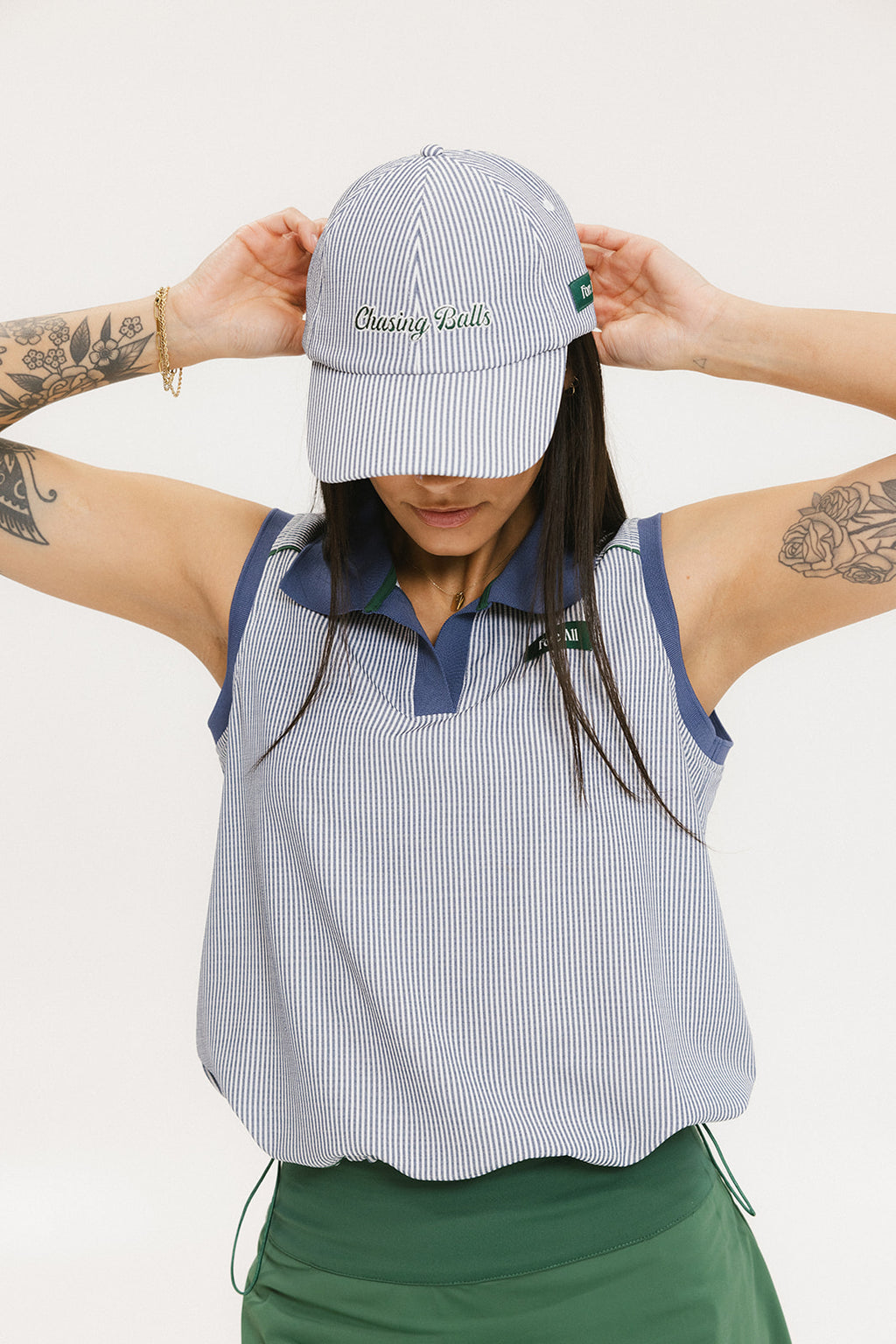 Bessie Hat - Indigo Seersucker – foreall.com