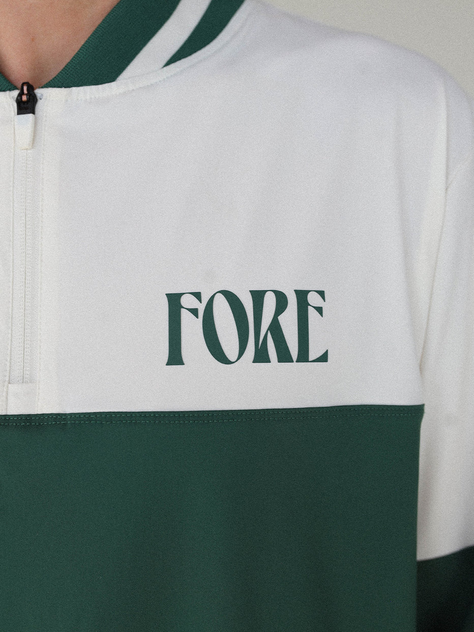 Hamilton Quarter Zip - Green/White – foreall.com