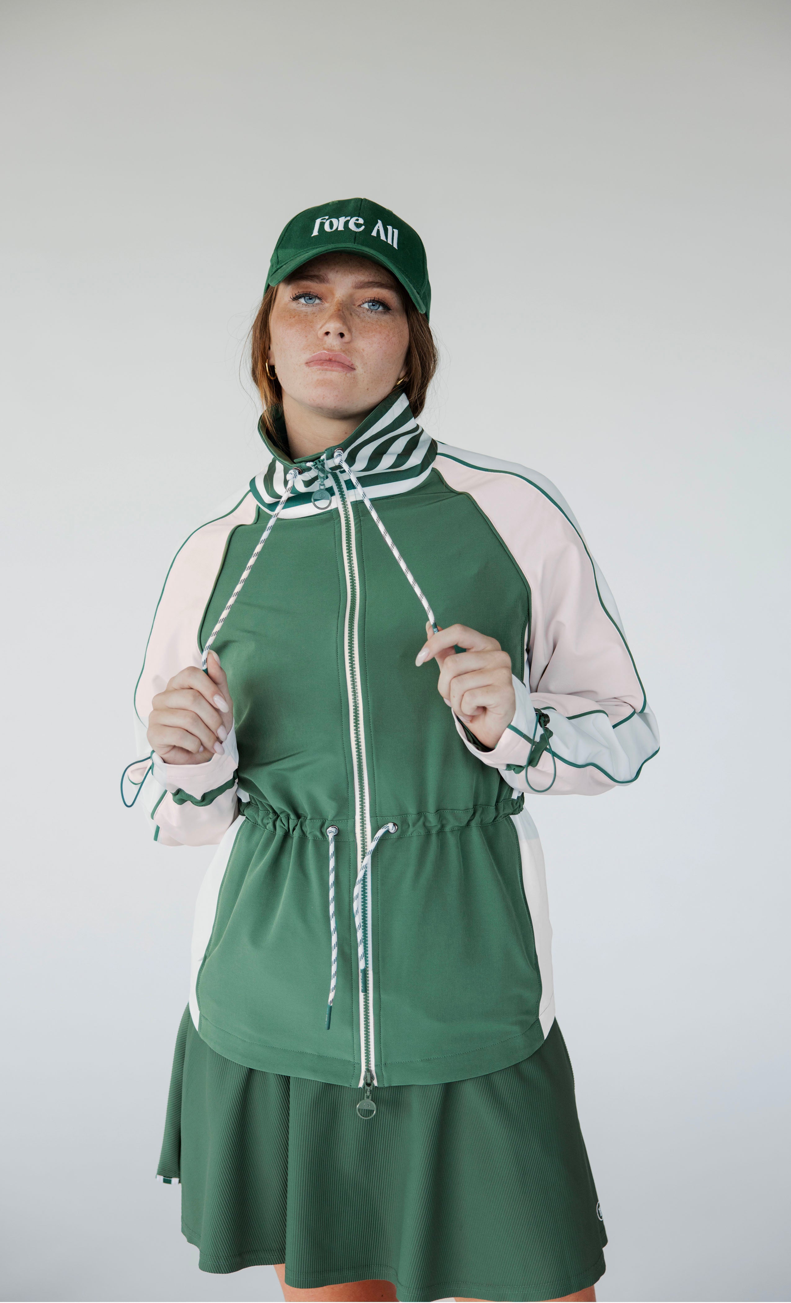 Elle Rain Jacket - Green – foreall.com